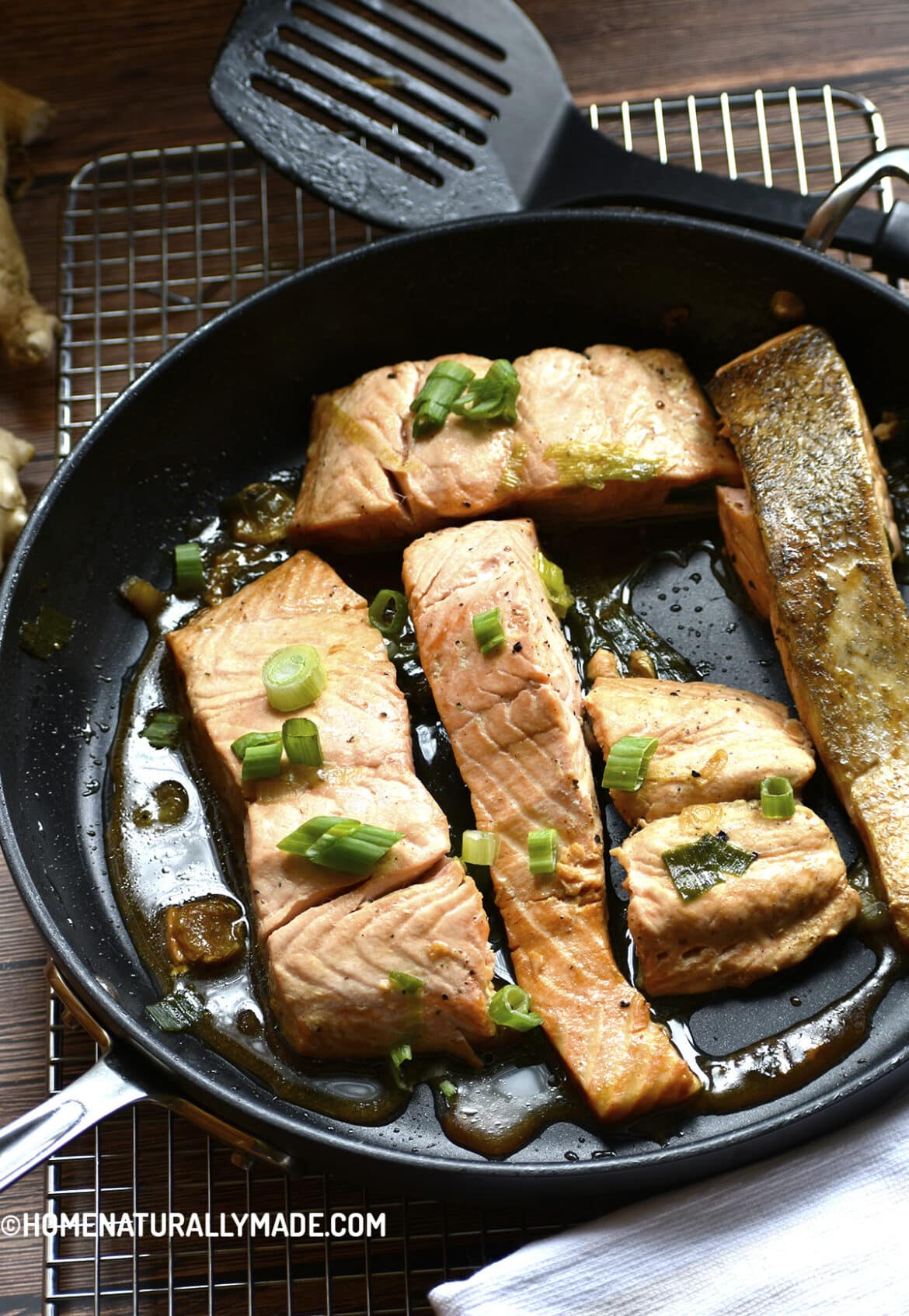 Braised Salmon {Quick Delicious Asian Fusion} - HomeNaturallyMade
