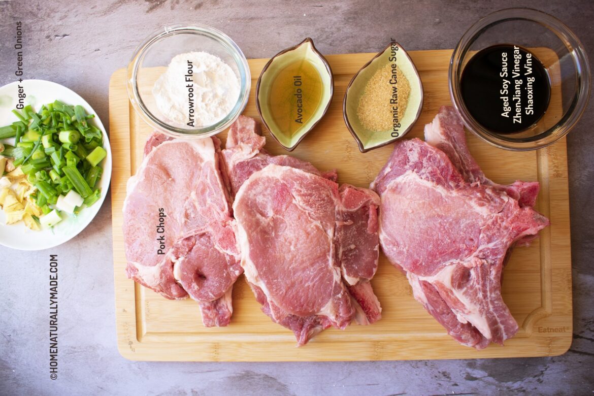 Shanghai Style Pork Chops {Red Braised Pork Chops} - HomeNaturallyMade