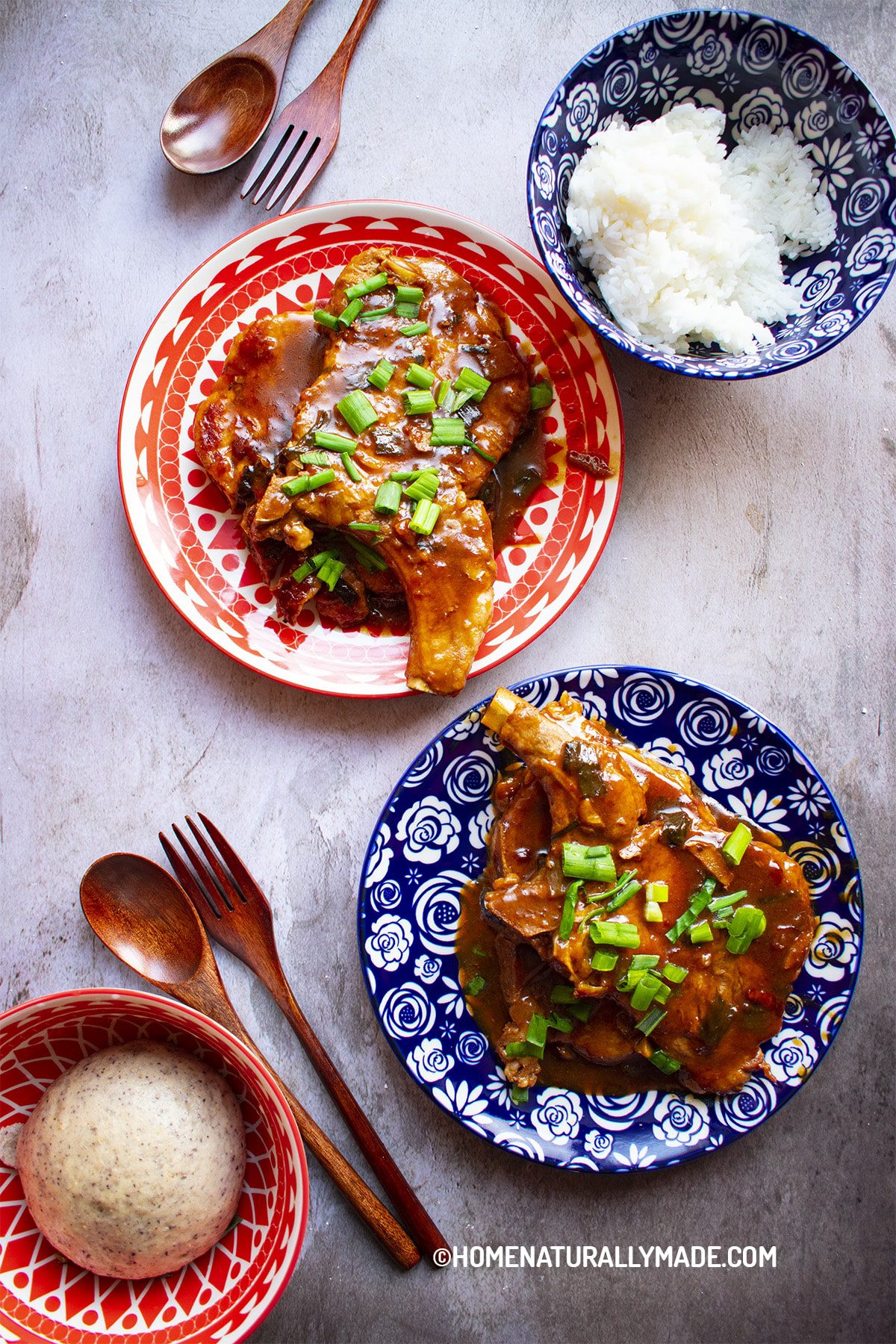 Shanghai Style Pork Chops {Red Braised Pork Chops} - HomeNaturallyMade