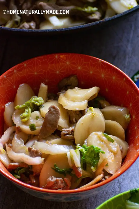 Stir Fried Rice Cake Shanghai-Style - HomeNaturallyMade