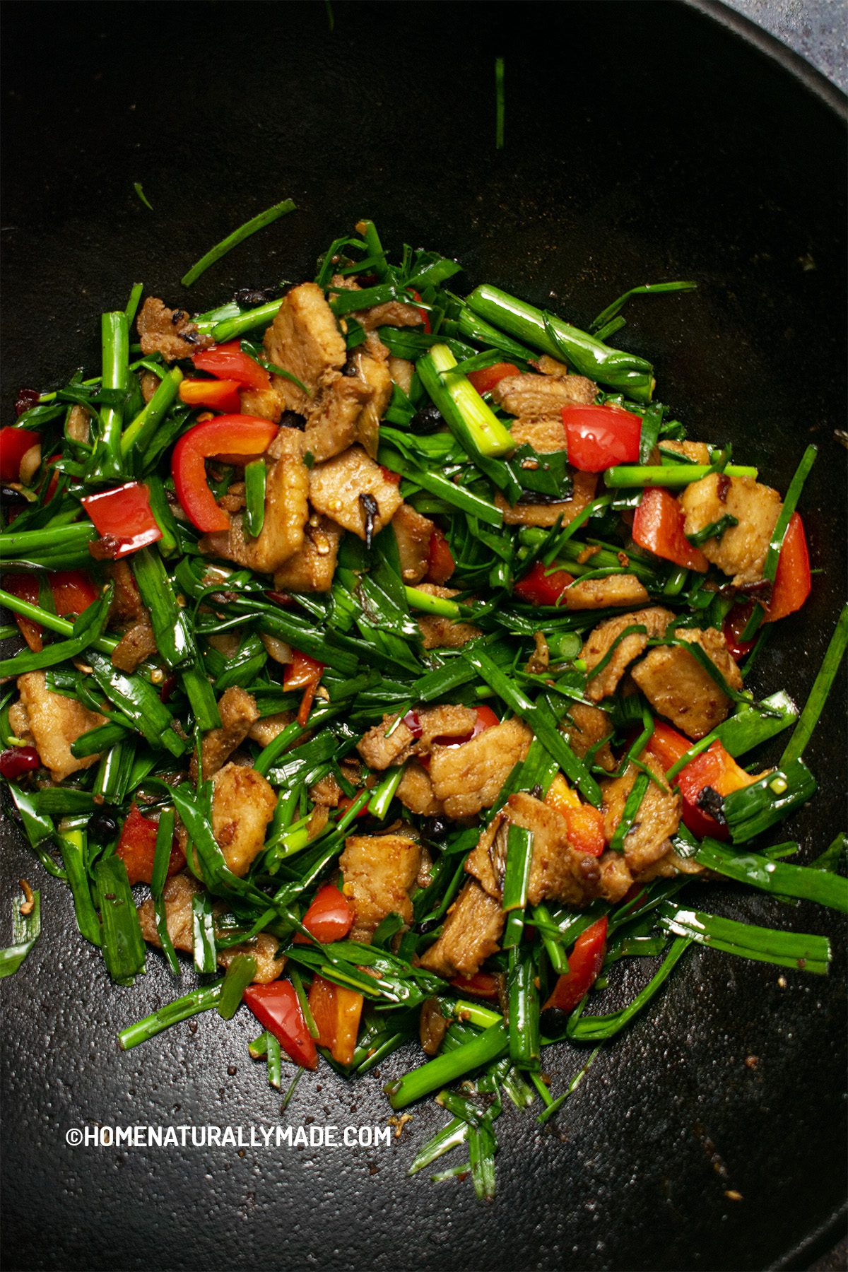 Twice Cooked Pork {Hui Guo Rou 回锅肉} - HomeNaturallyMade