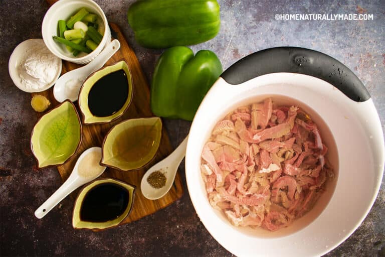 Beef and Green Pepper {Qing Jiao Rou Si} - HomeNaturallyMade