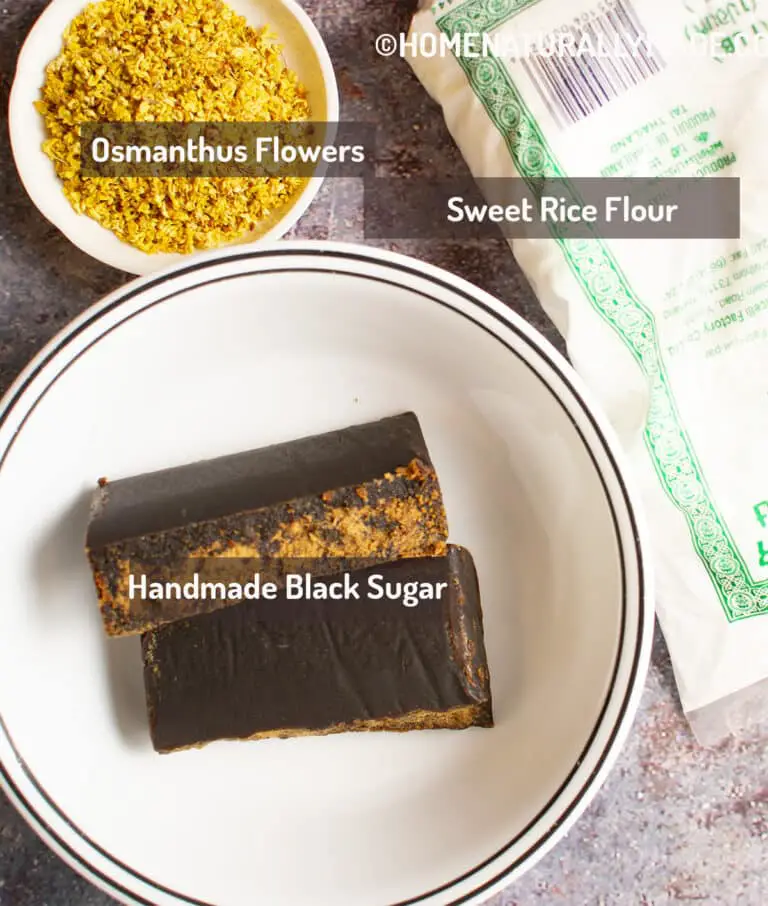 Brown Sugar Rice Cake {桂花红糖年糕} - HomeNaturallyMade