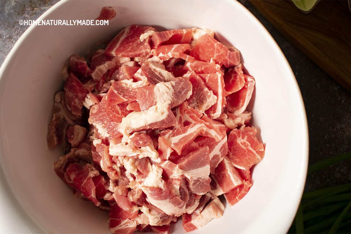 Stir Fried Pork Slices {Chinese Huai Yang Classic} - HomeNaturallyMade