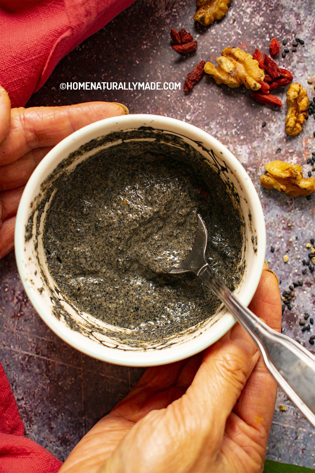 Black Sesame Walnut Mix for Hot Cereal {Zhi Ma Hu} - HomeNaturallyMade