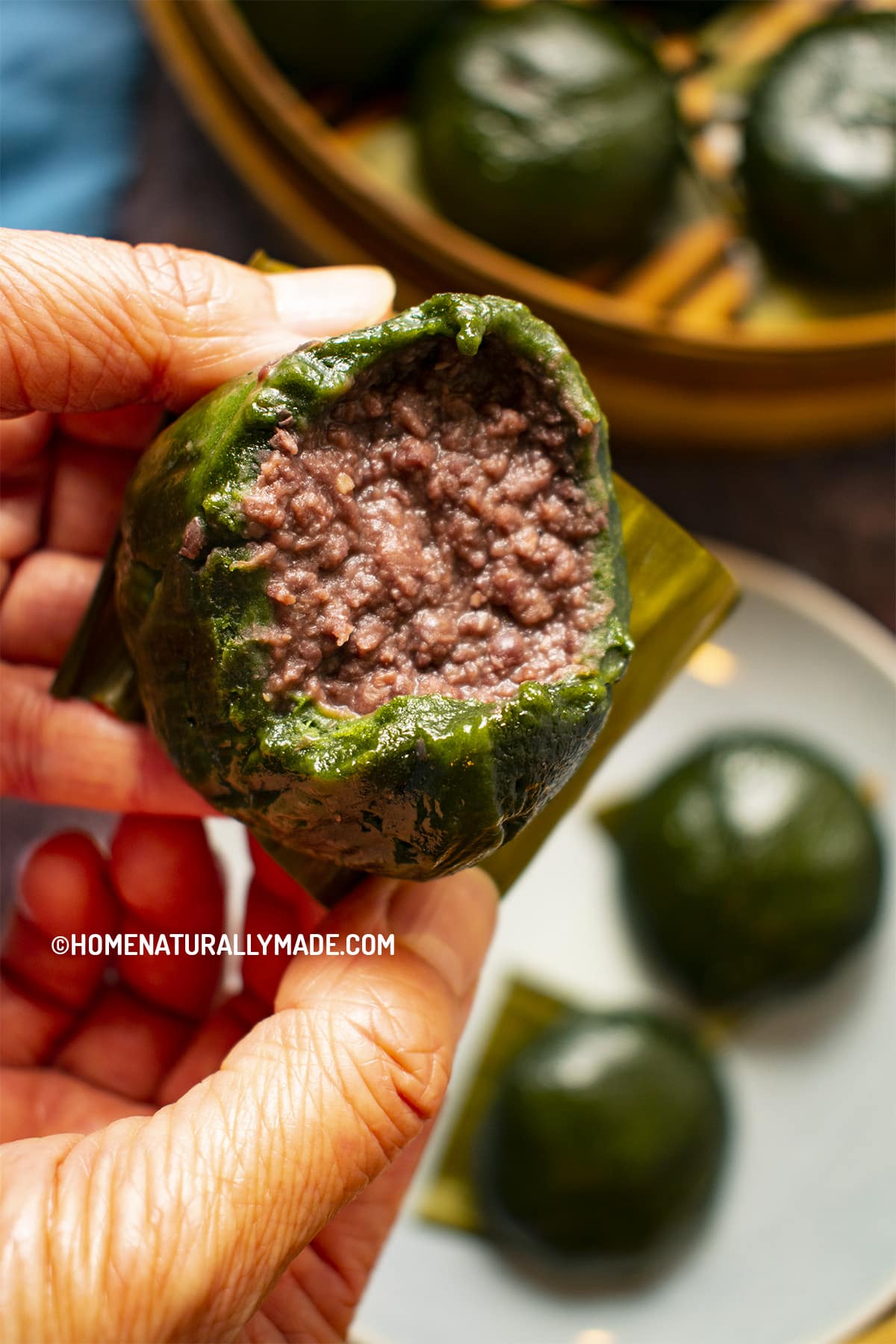 Qing Tuan {Easy Authentic Huai Yang Style} - HomeNaturallyMade