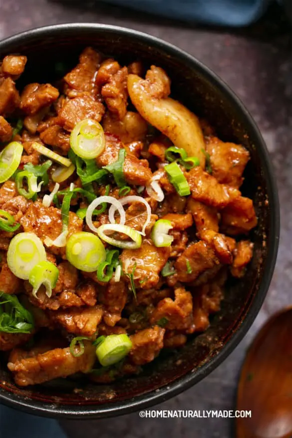Lu Rou Fan {Braised Pork Belly Rice Bowl} - HomeNaturallyMade