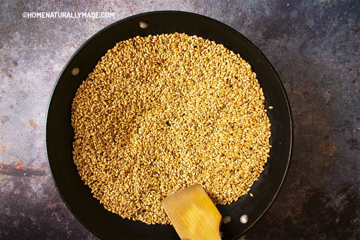 Roasted Grains via Stovetop Using Wok {Easy Way} - HomeNaturallyMade