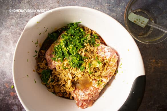 Rou Bing Zheng Dan {Pork Cake layered with Eggs} - HomeNaturallyMade