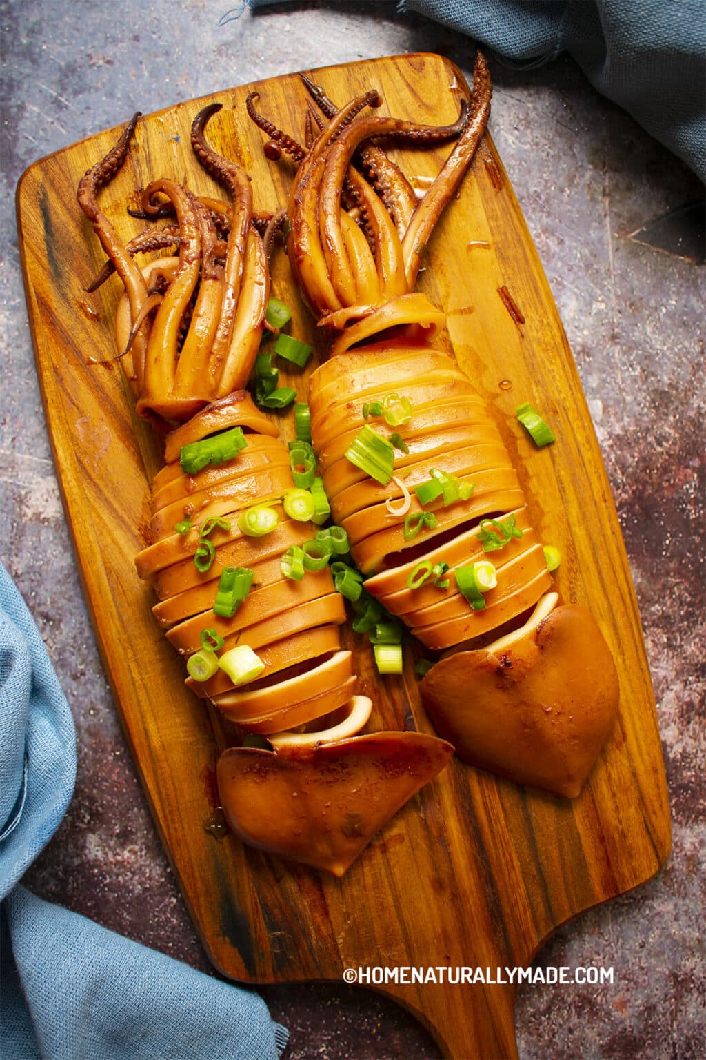 Braised Squid {Shanghai Style Bi Mu Da Kao} - HomeNaturallyMade