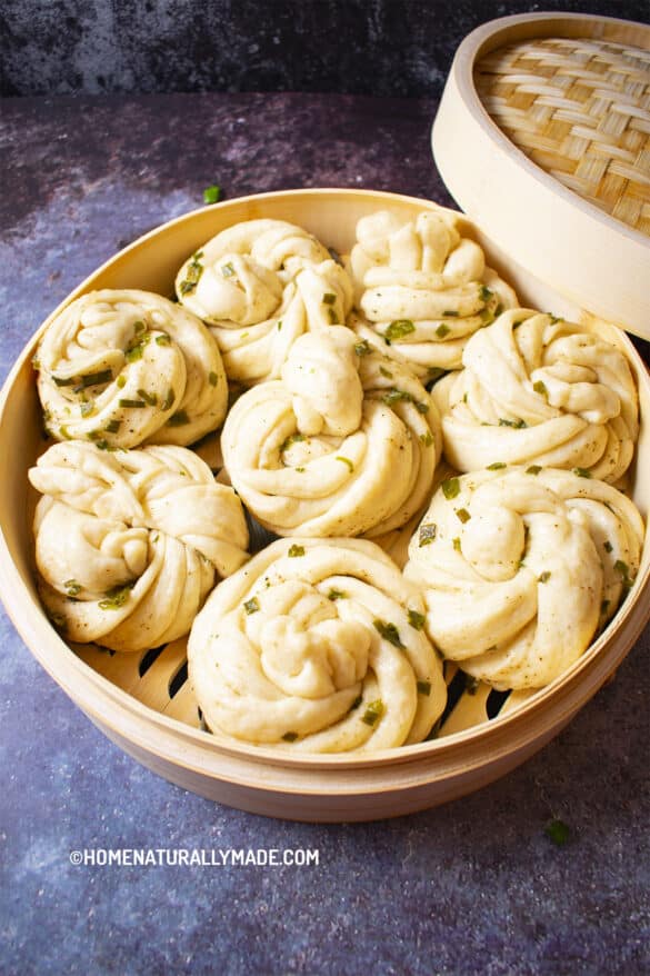 Chinese Flower Rolls {Hua Juan 花卷} - HomeNaturallyMade