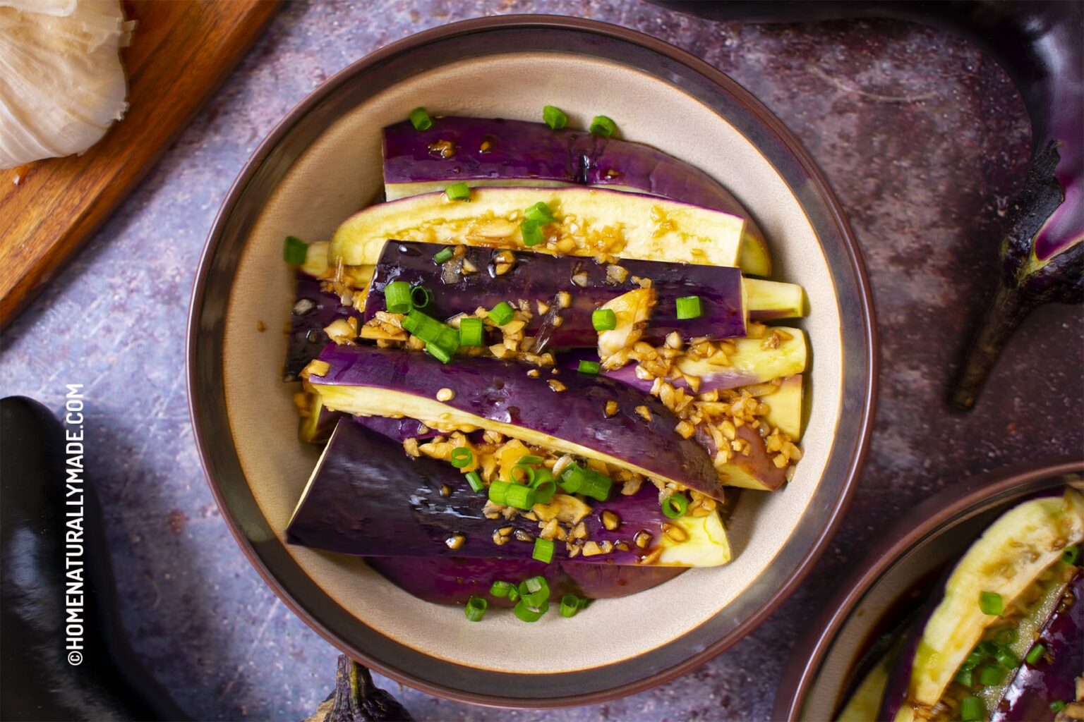 Steamed Eggplant {Chinese Huai Yang Style} - HomeNaturallyMade