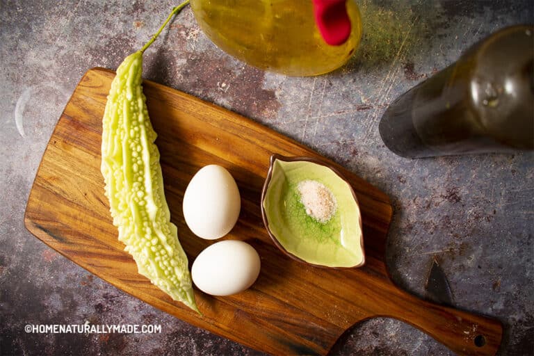 Bitter Melon with Eggs {Ku Gua Chao Dan} - HomeNaturallyMade