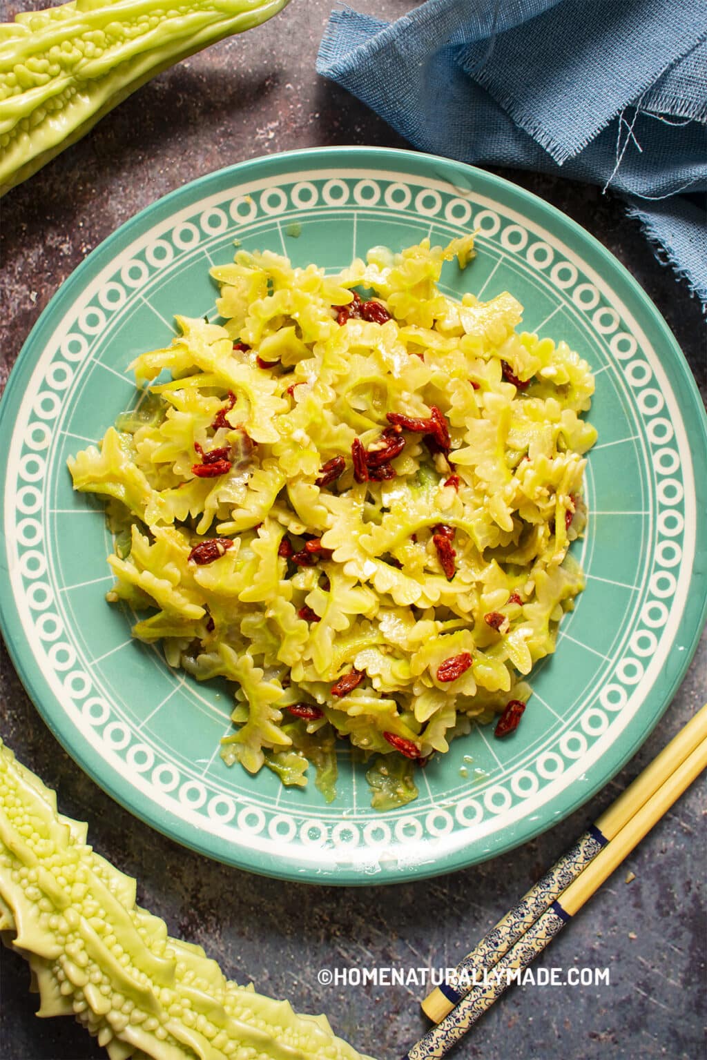 Bitter Melon Salad {Chinese Liang Ban Ku Gua} - HomeNaturallyMade