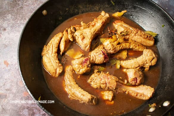 Red Braised Pork Ribs with Carrots Chinese Style - HomeNaturallyMade