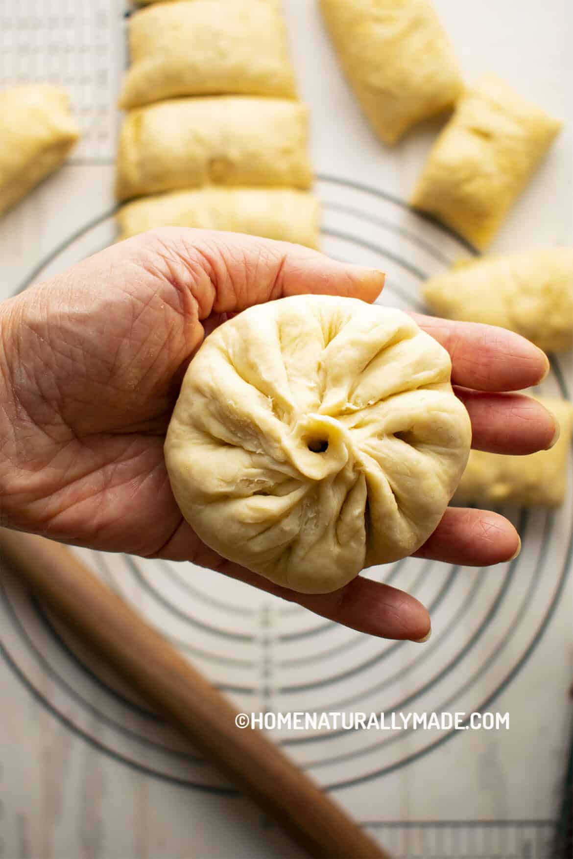 Red Bean Buns (Dou Sha Bao 豆沙包) - HomeNaturallyMade