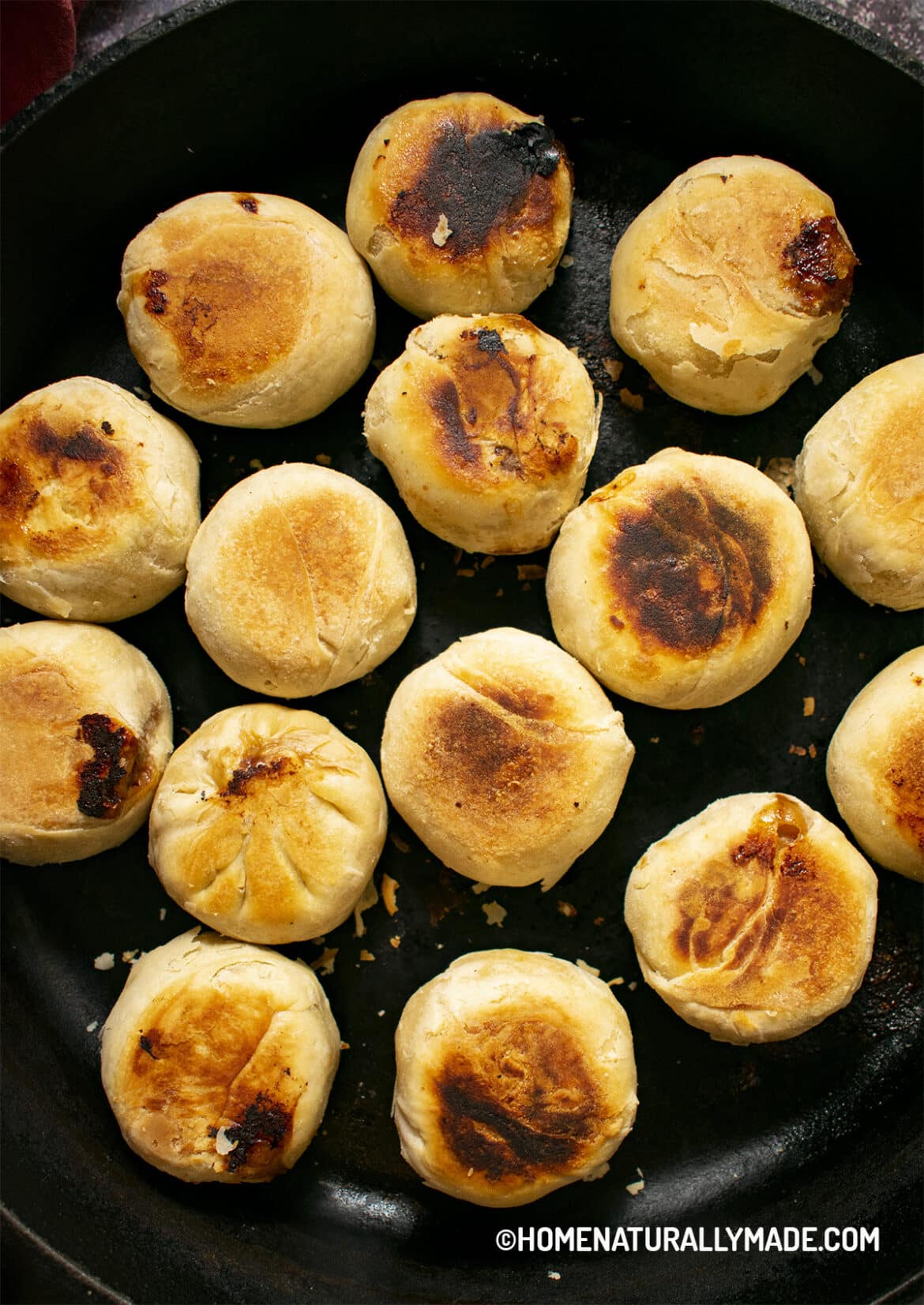 Rou Yue Bing {Suzhou Style Pork Mooncake} - HomeNaturallyMade