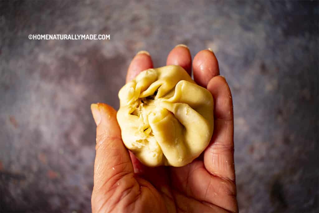 Rou Yue Bing {Suzhou Style Pork Mooncake} - HomeNaturallyMade