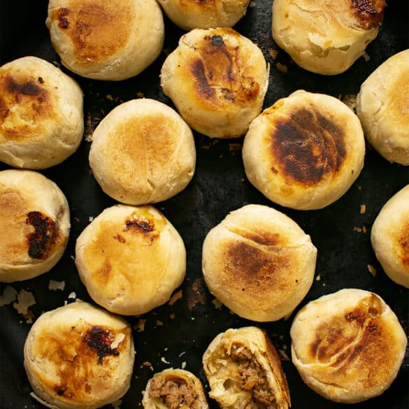 Rou Yue Bing {Suzhou Style Pork Mooncake} - HomeNaturallyMade