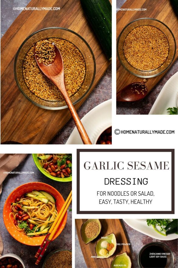 Garlic Sesame Dressing Chinese Style - HomeNaturallyMade