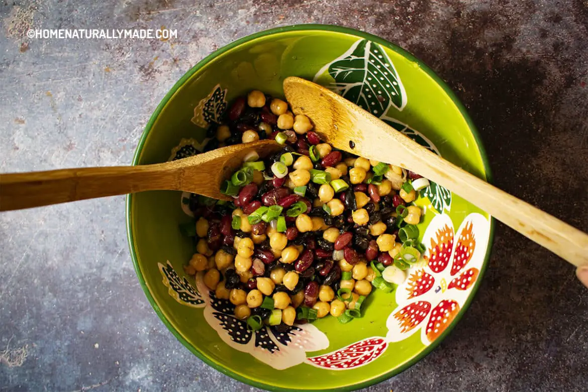 Chickpea and Beans Salad - HomeNaturallyMade