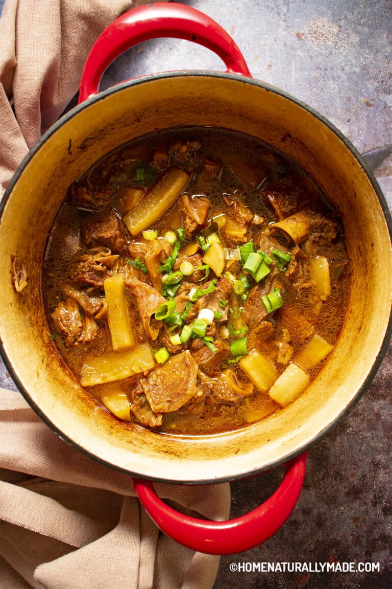 Luo Bo Niu Nan {Cantonese Beef Brisket} - HomeNaturallyMade