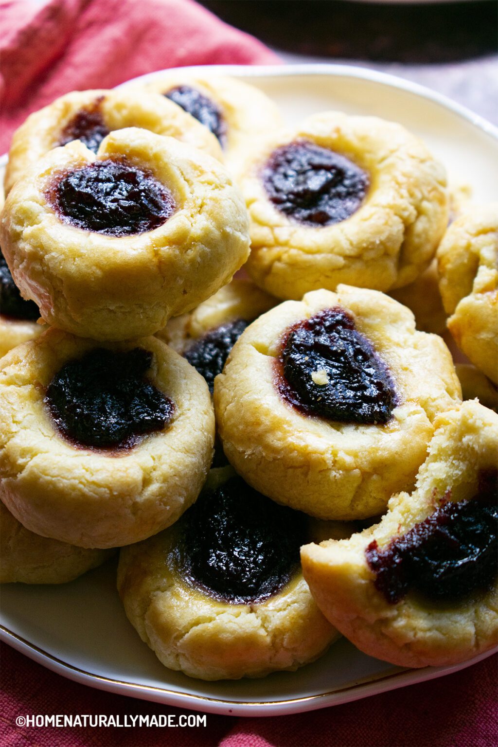 Jam Filled Butter Cookies - HomeNaturallyMade