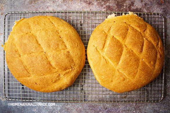 Easy Country Bread - HomeNaturallyMade