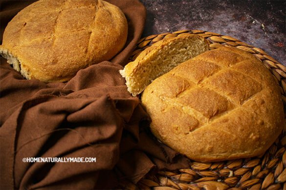 Easy Country Bread - HomeNaturallyMade