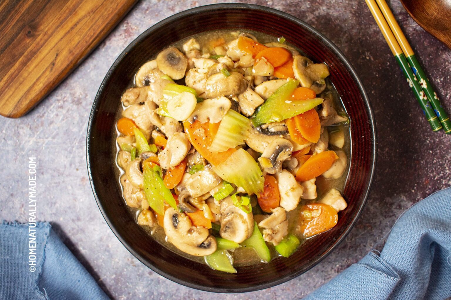 Moo Goo Gai Pan {Chicken and Mushroom} - HomeNaturallyMade