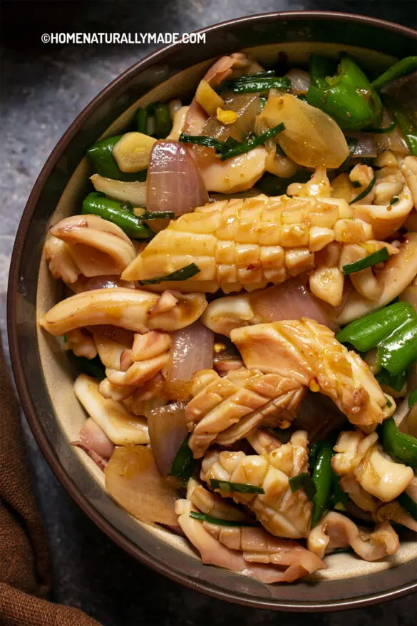 Squid Stir Fry {Traditional Chinese Style} - HomeNaturallyMade