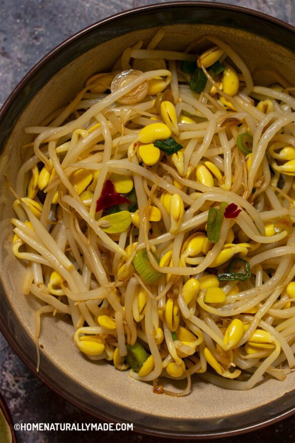 Soybean Sprouts Salad {Asian Fusion} - HomeNaturallyMade