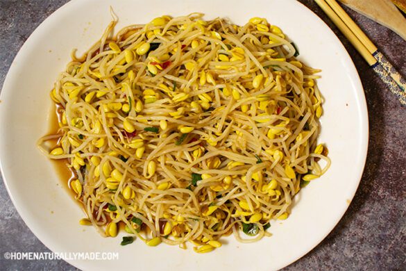 Soybean Sprouts Salad {Asian Fusion} - HomeNaturallyMade