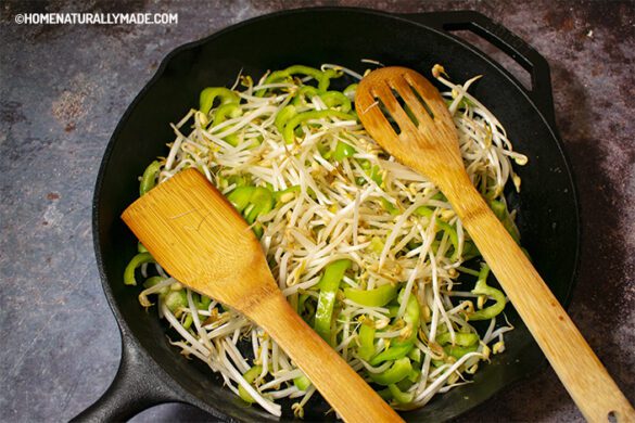 Mung Bean Sprouts Stir Fry - HomeNaturallyMade