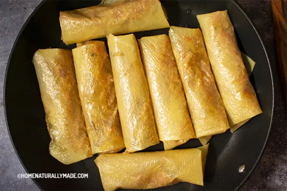 Tofu Skin Rolls with Pork {Fu Pi Juan 腐皮卷} - HomeNaturallyMade