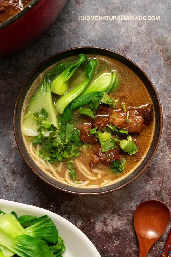 Niu Rou Mian Taiwanese Beef Noodle Soup - HomeNaturallyMade